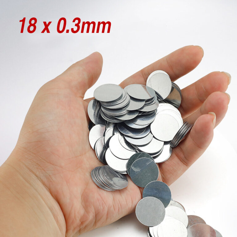 18mm x 0.3mm Small Steel Disc, Blank Metal Strike Plates - BUYNEOMAGNETS
