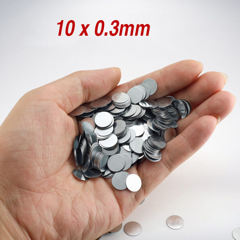 10mm x 0.3mm Small Steel Disc, Blank Metal Strike Plates - BUYNEOMAGNETS