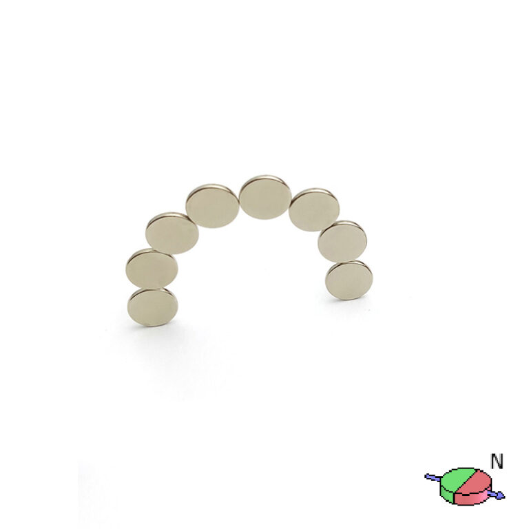 8mm x 1mm Diametrically Magnetized Neodymium Disc Magnet N38 Rare Earth ...